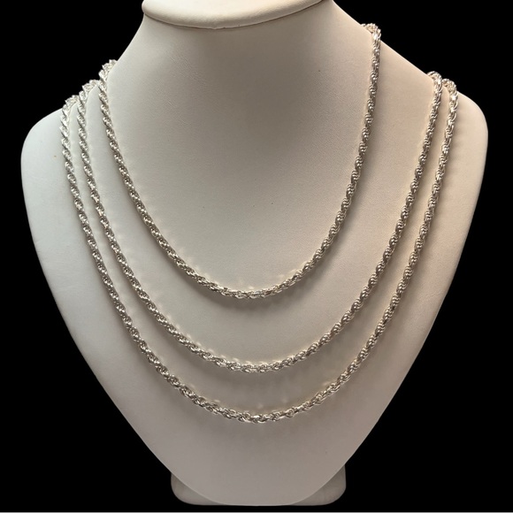 Milor | Jewelry | Vintage Milor Sterling Silver 925 Rope Chain Measures ...